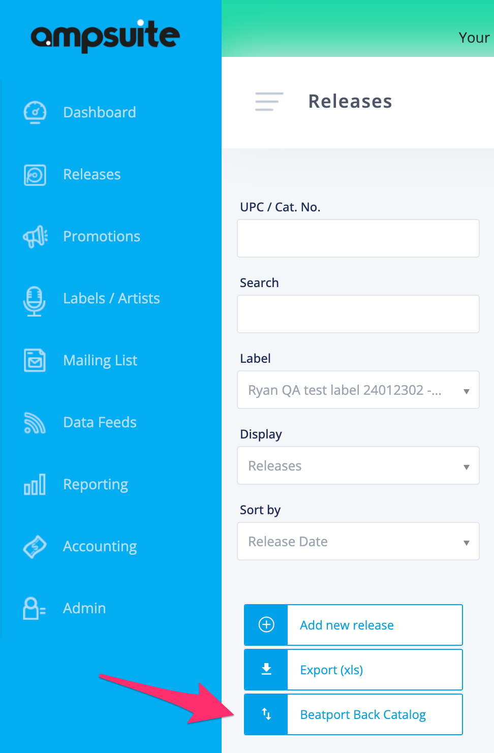 Beatport Back Catalog Transfer – ampsuite